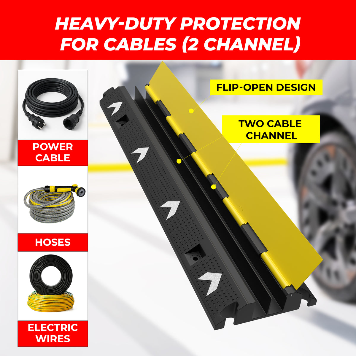 Cable protector 2 channel heavy duty ready in stock same day dispatch ...